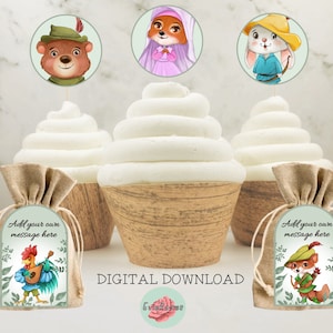 Robin Hood Bottle Labels, Tags and Toppers, Woodland Adventure Party ...