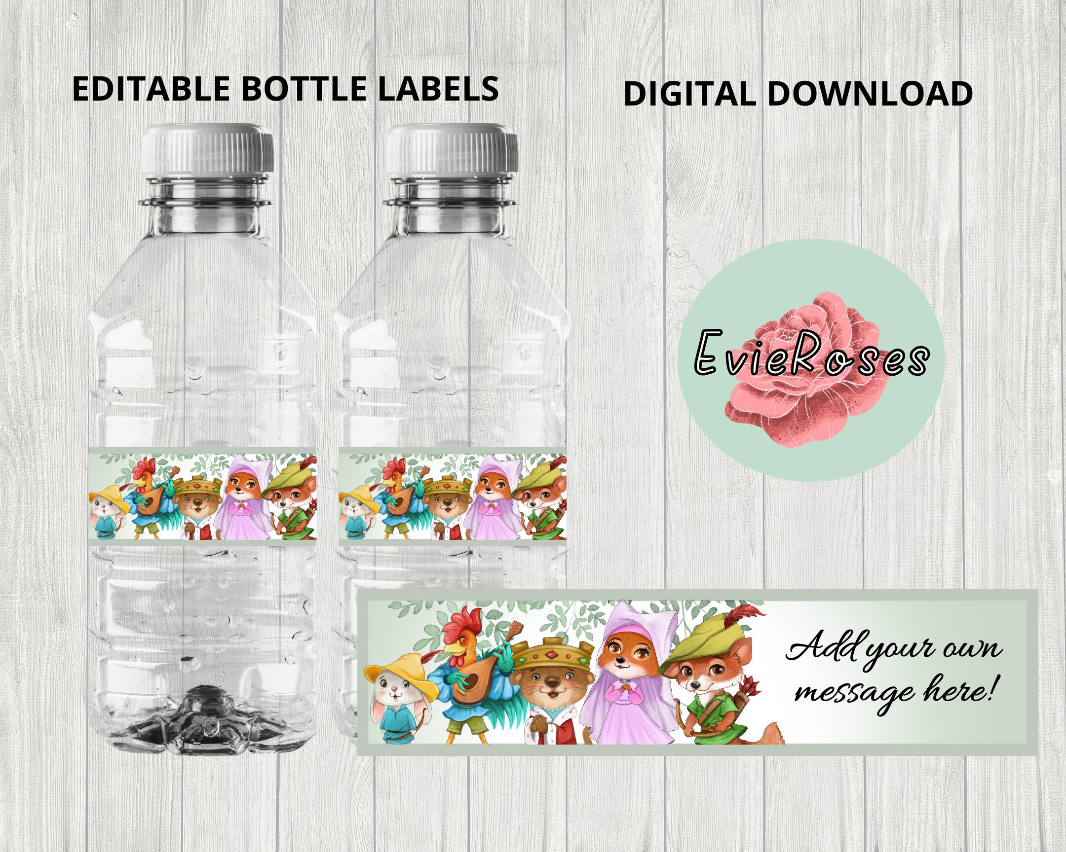 Robin Hood Baby Shower Bundle: Editable Invite, Signs (digital Design ...
