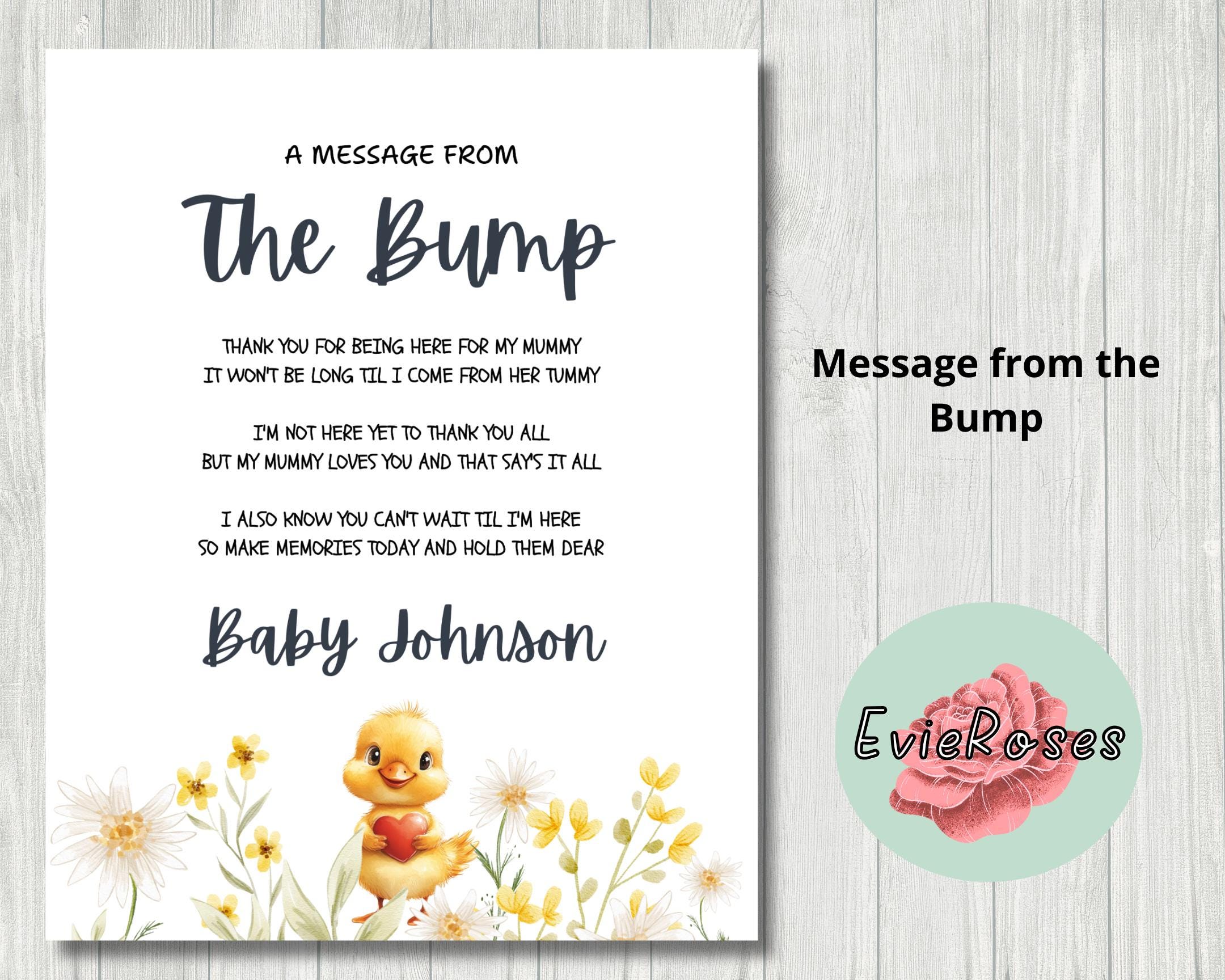 Duck Baby Shower Bundle: Yellow Daisy Print (digital Download) - Etsy