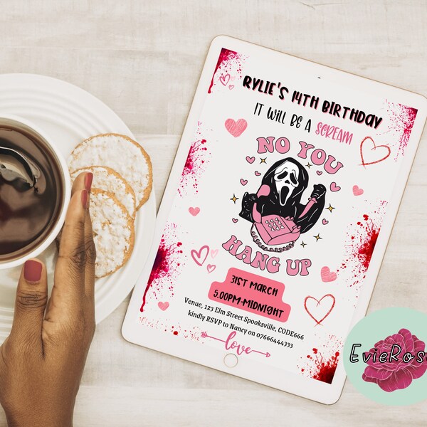 Scream Ghostface Invitation - Etsy Canada