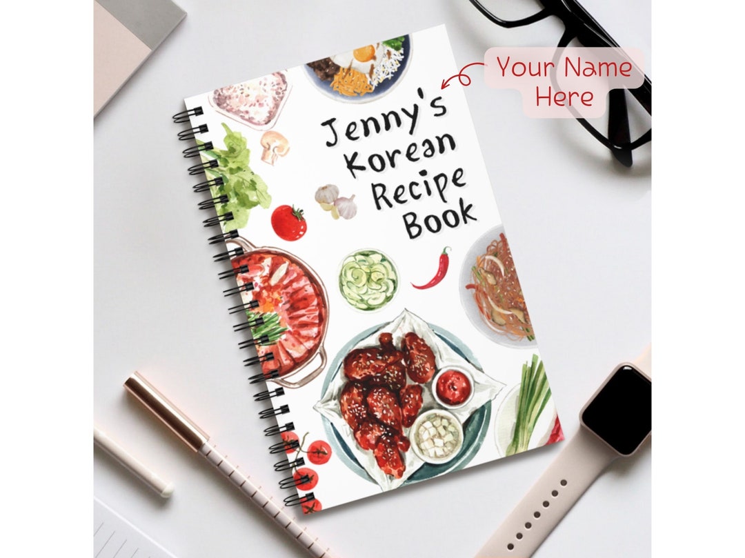 Korean Recipe Book, Spiral Journal, Gift for Kfood Lover, Gift for Foodie, Korean Gift, Korean ...