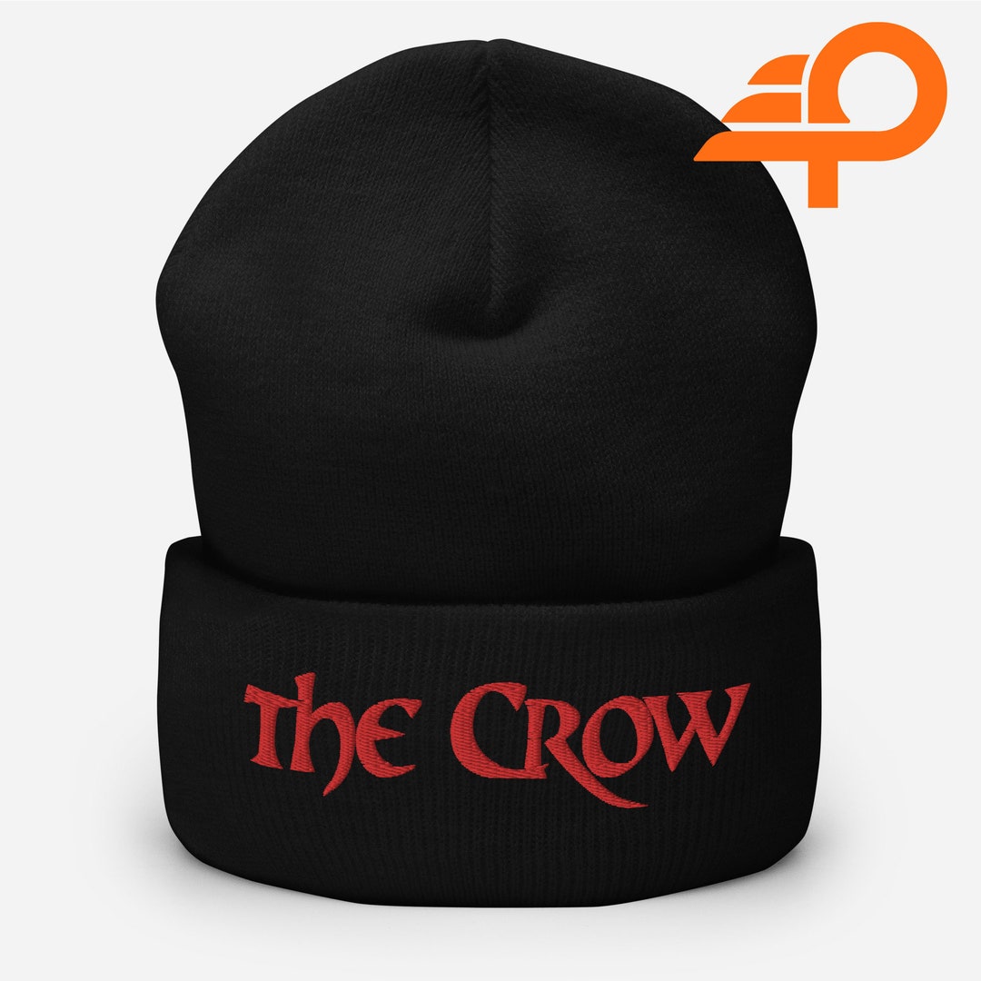 The Crow Beanie, Movie the Crow Embroidered Beanie, Warm Cuffed Beanie ...