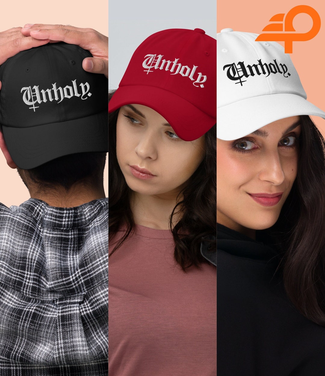 Unholy Dad Hat, Unholy Embroidered Cap, Gothic, Goth, Sinner, Music ...