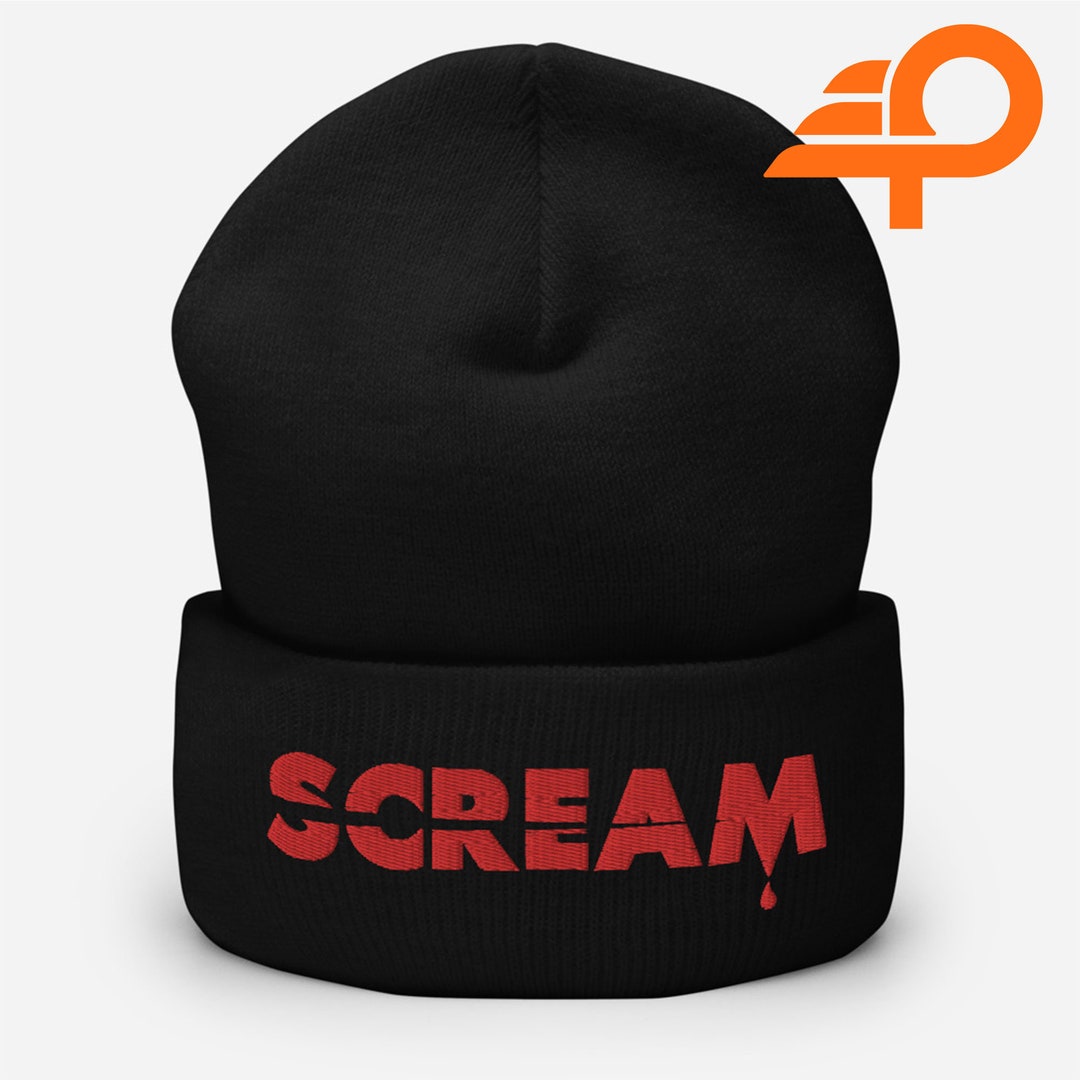 Scream Beanie, Horror Movie Embroidered Beanie, Cult Movie, Scream Hat ...