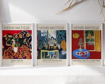 Triptych Wall Art Matisse Print Set of 3 Gallery Wall Set - Etsy