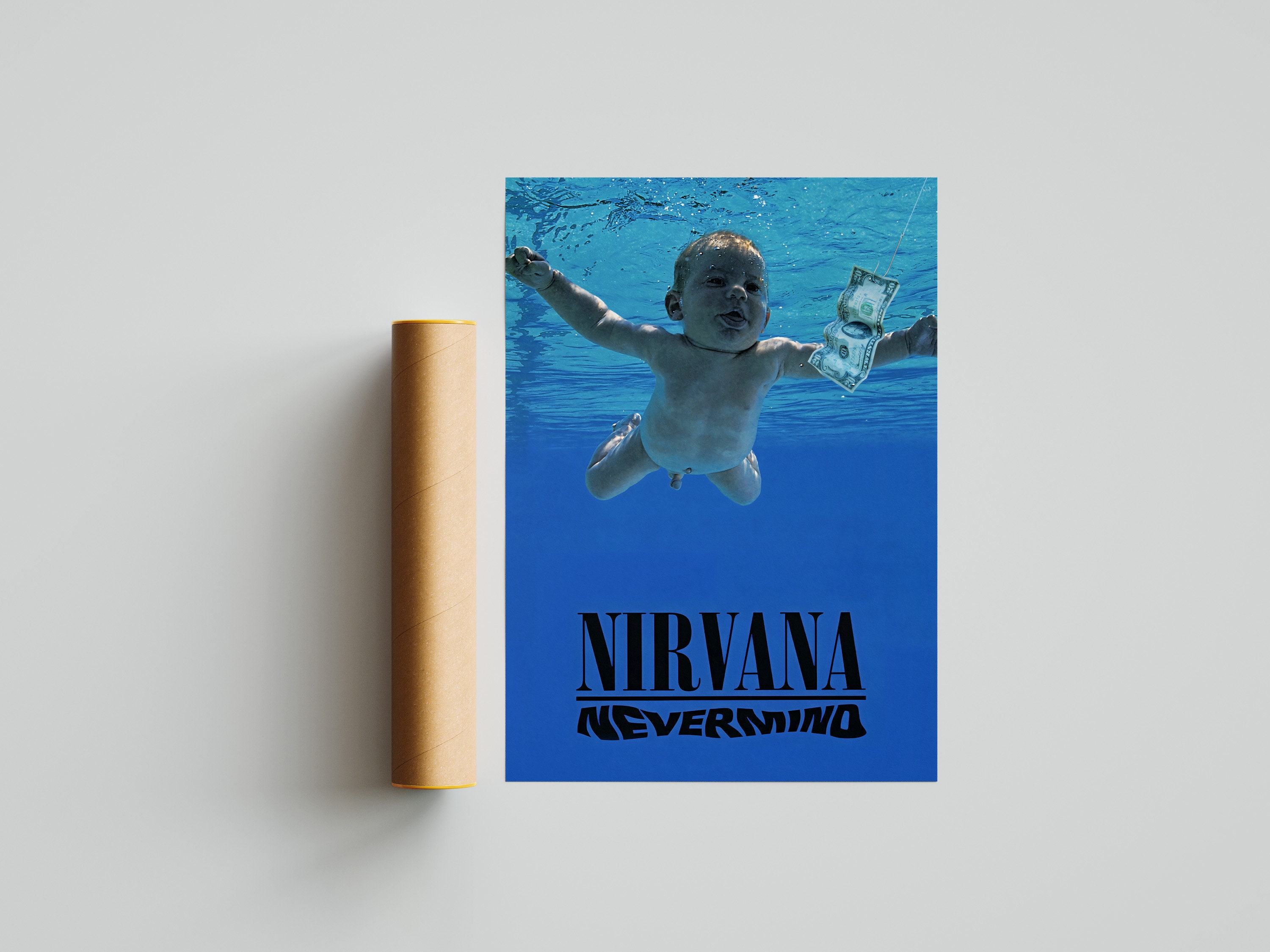 Nirvana Nevermind Album Cover Clean