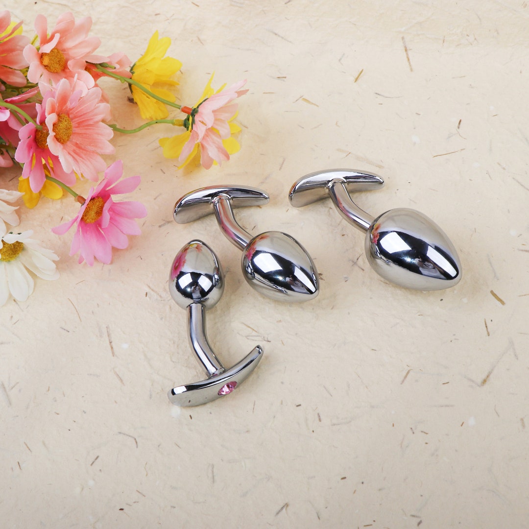 3 Sizes Metal Butt Plug With Jewelry Training Butt Plugs - Etsy