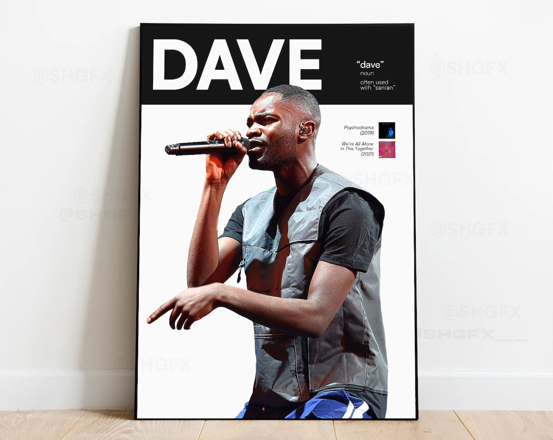 Santan Dave Poster A4 Music Poster Rap Poster - Etsy