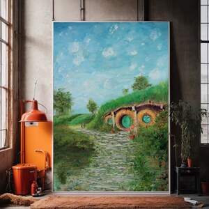 Hobbiton Canvas Poster Print Lord of the Rings Art Decor, the Shire ...