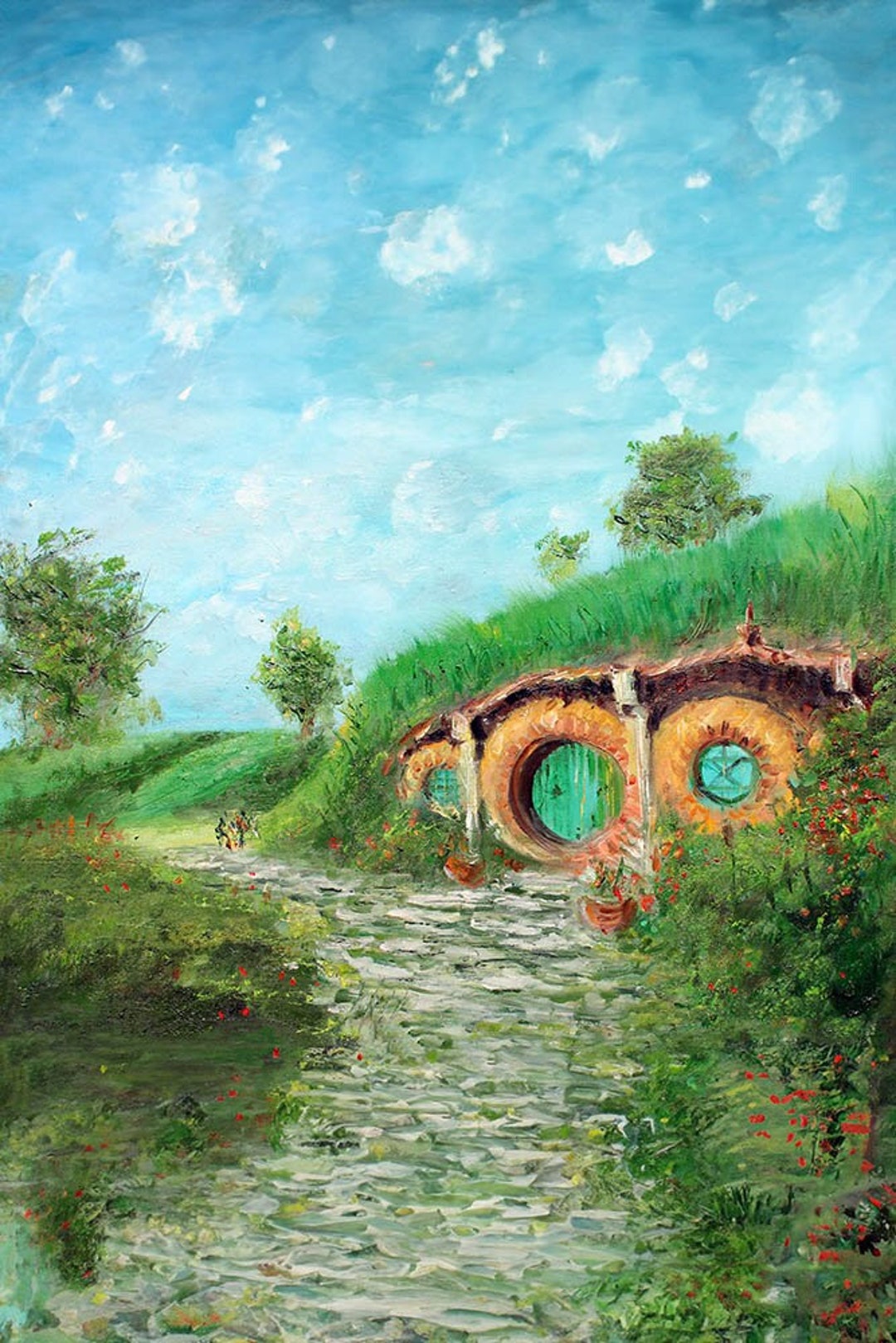 Hobbiton Canvas Poster Print Lord of the Rings Art Decor, the Shire ...