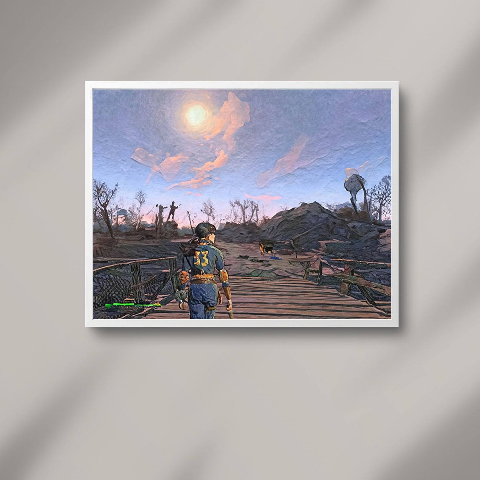 Fallout Art Print Video Game Art on Canvas Fallout 4 Painting Fallout ...