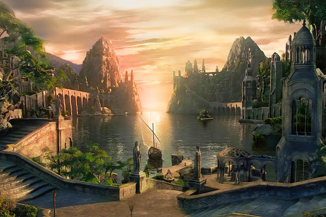 Lord of the Rings Grey Havens Canvas Print - LOTR Art, Tolkien Gift ...