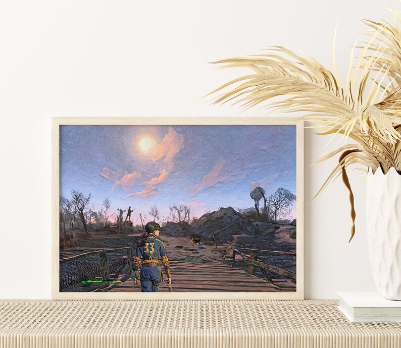 Fallout Art Print Video Game Art on Canvas Fallout 4 Painting Fallout ...