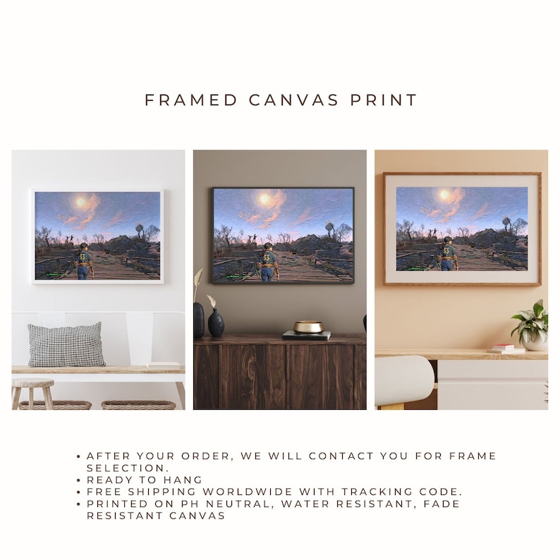 Fallout Art Print Video Game Art on Canvas Fallout 4 Painting Fallout ...