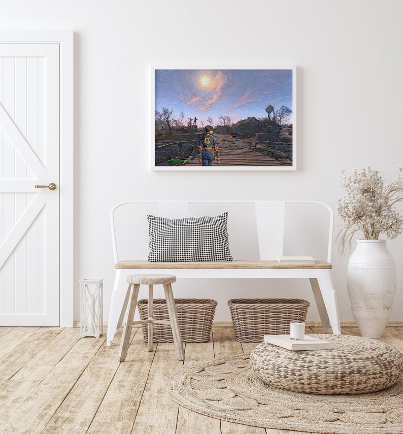 Fallout Art Print Video Game Art on Canvas Fallout 4 Painting Fallout ...
