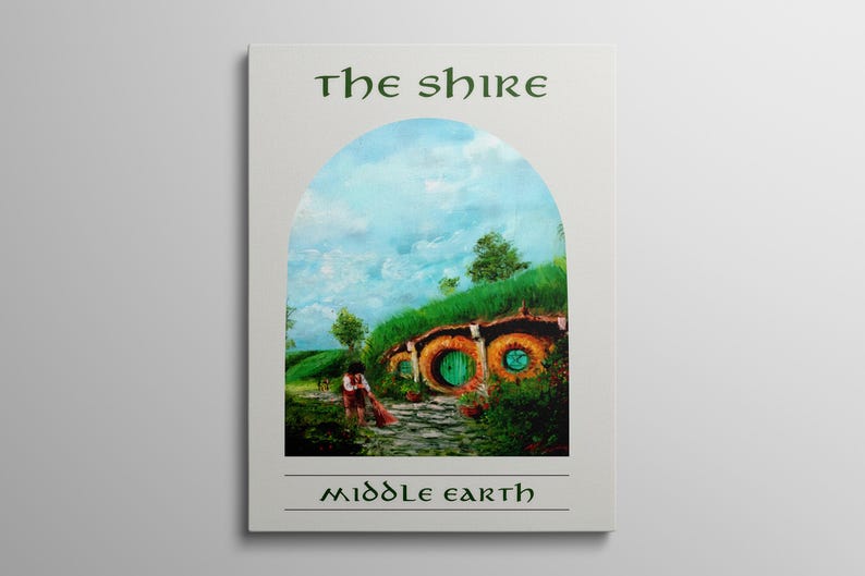 Shire Printable Travel Poster, Hobbitcore Fantasy Wall Decor, LOTR ...