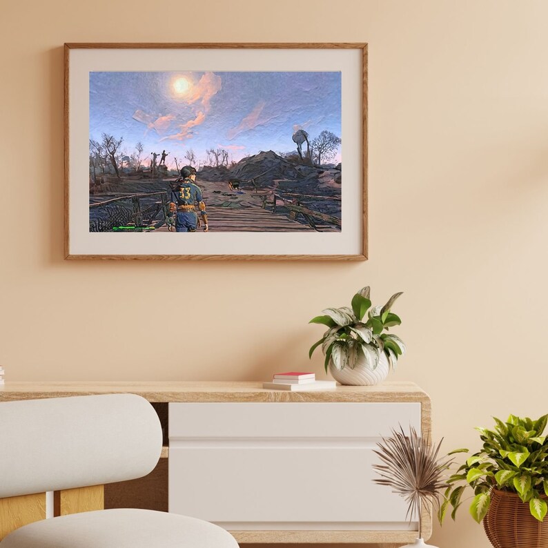 Fallout Art Print Video Game Art on Canvas Fallout 4 Painting Fallout ...