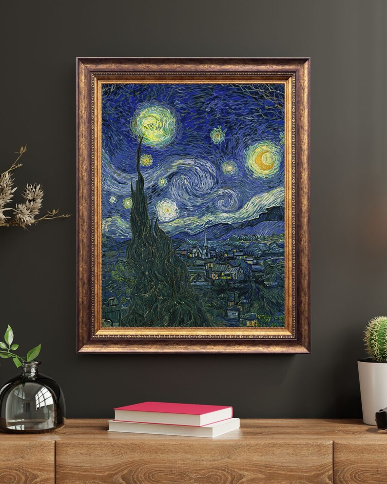 Vincent Van Gogh's Starry Night Print, Starry Night Poster, Van Gogh ...