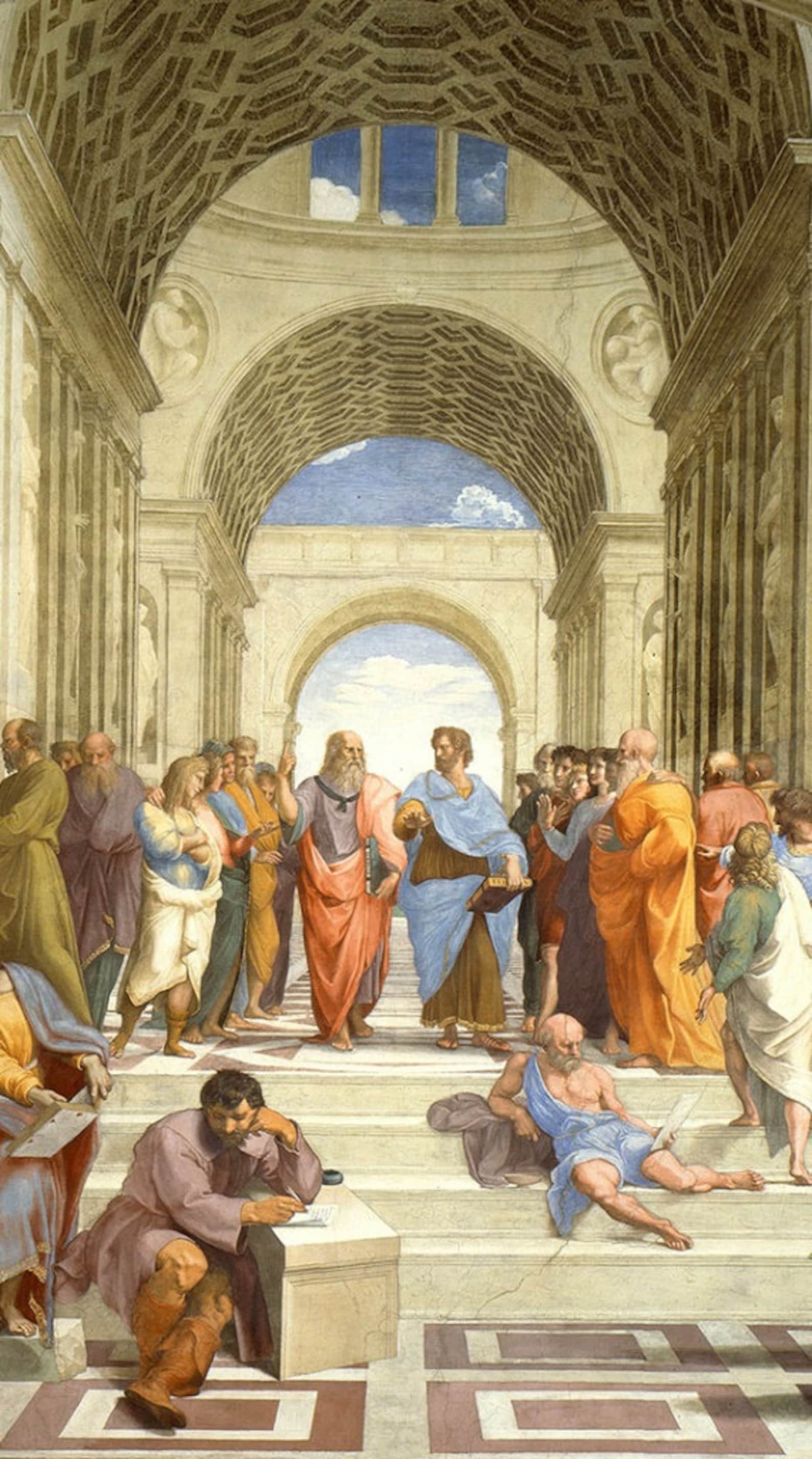 The School of Athens Closeup Art Print on Canvas the School of Athens ...