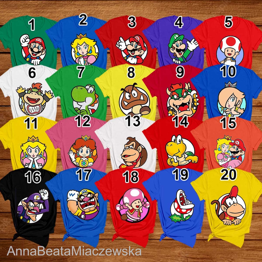 Super Mario Shirts Mario Kart Costume Matching Mario Shirts - Etsy