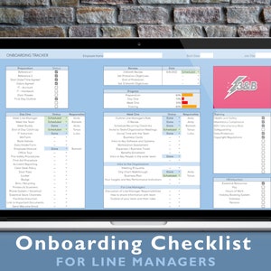 Onboarding Tracker Spreadsheet | New Starter Checklist | Editable New ...