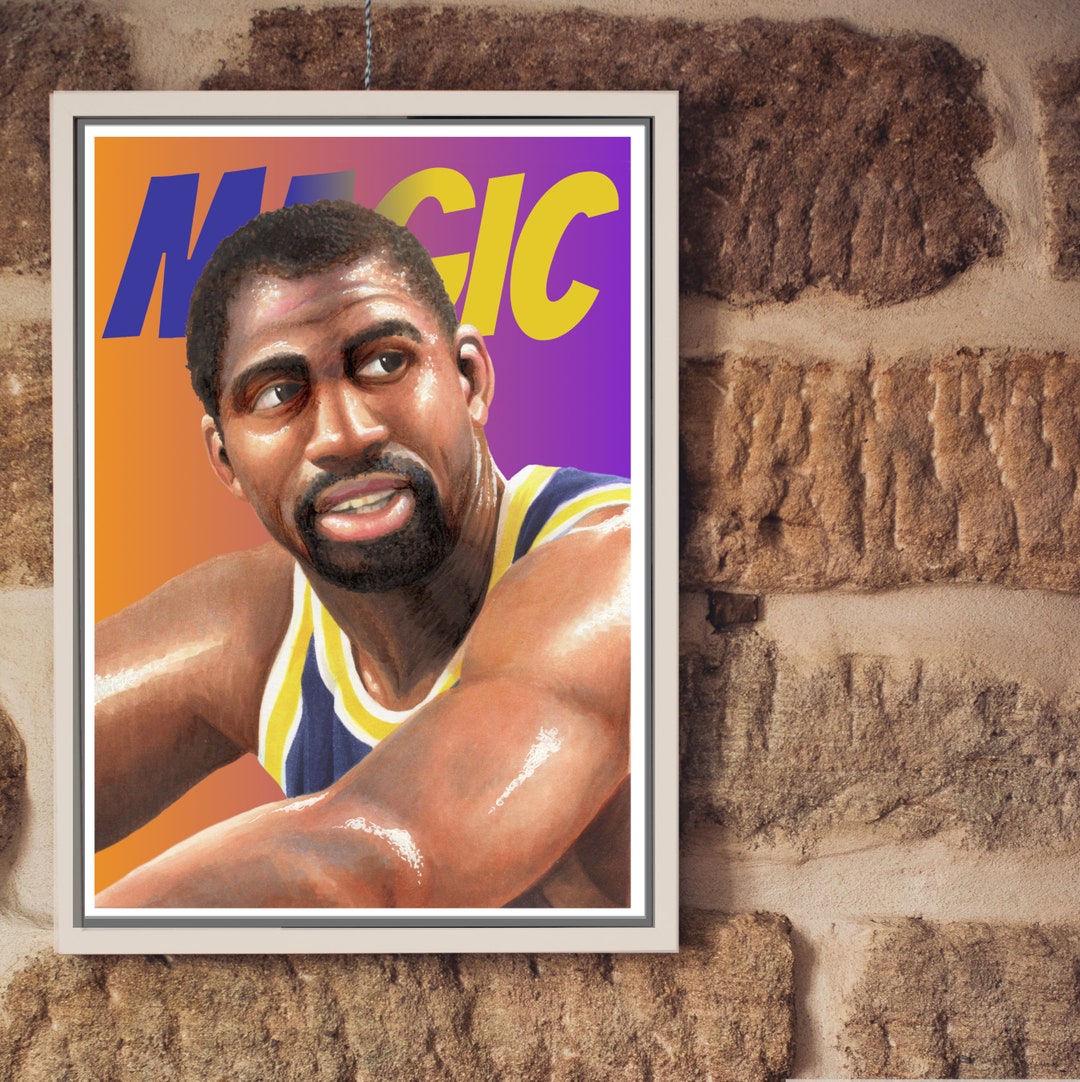 Magic Johnson Art Print | Basketball Poster | Digital Download ...