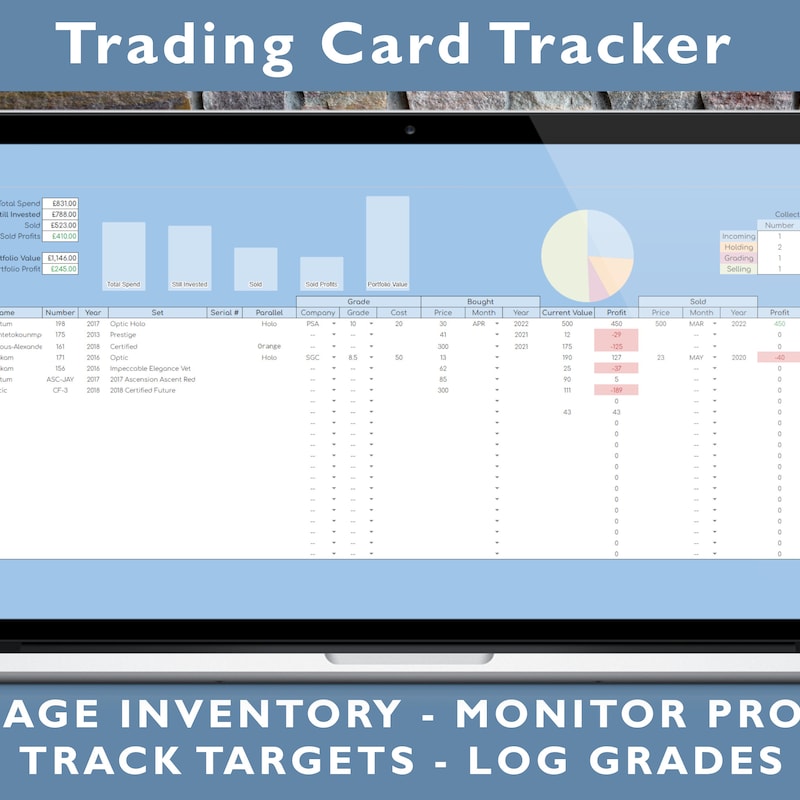 Sports Card Inventory Spreadsheet - Etsy