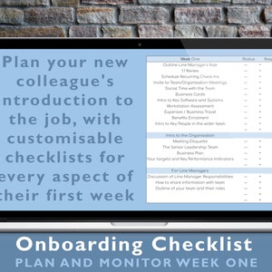 Onboarding Tracker Spreadsheet | New Starter Checklist | Editable New ...