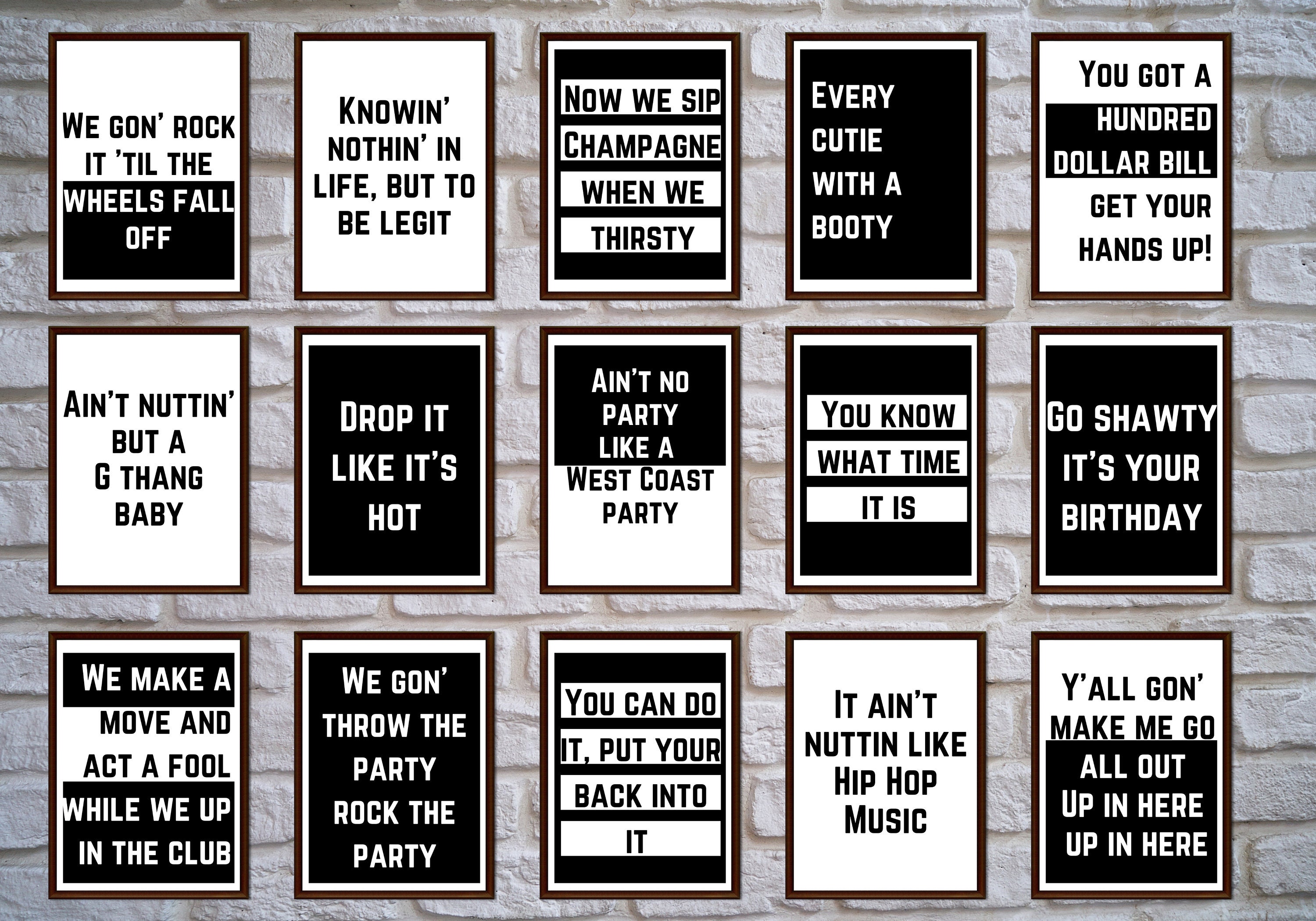 Hip Hop Digital Print, 80s 90s 00s Hip Hop Party Decorations, Printable ...