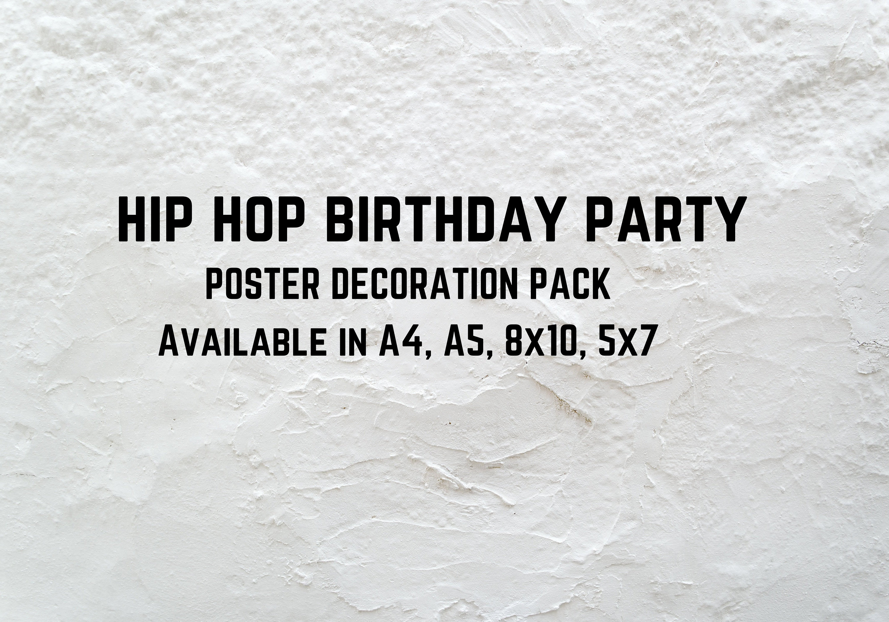 Hip Hop Digital Print, 80s 90s 00s Hip Hop Party Decorations, Printable ...