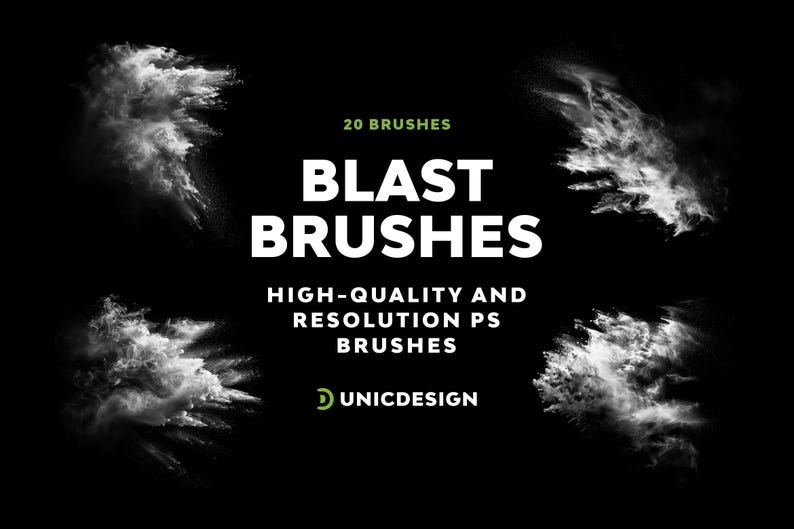 20 Powder Blast Photoshop Brushes | Explosion Effects - Etsy