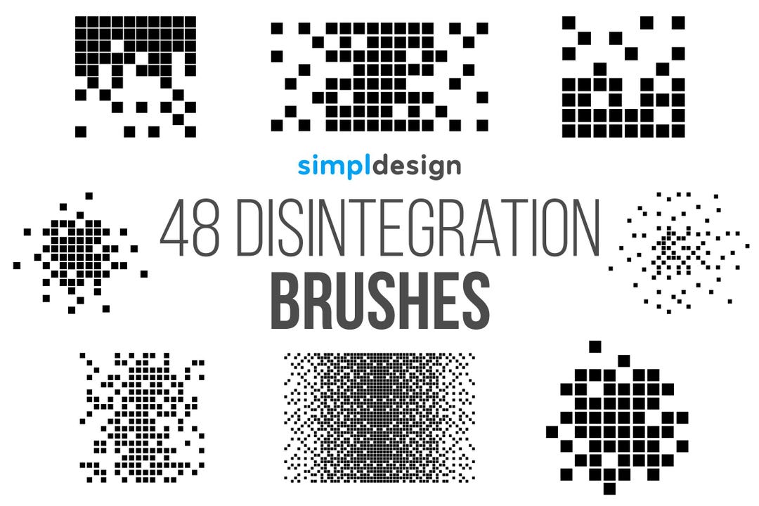48 Disintegration Photoshop Brushes | Dust Scatter FX | Particle Break ...