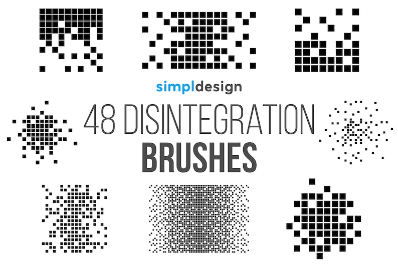 48 Disintegration Photoshop Brushes | Dust Scatter FX | Particle Break ...