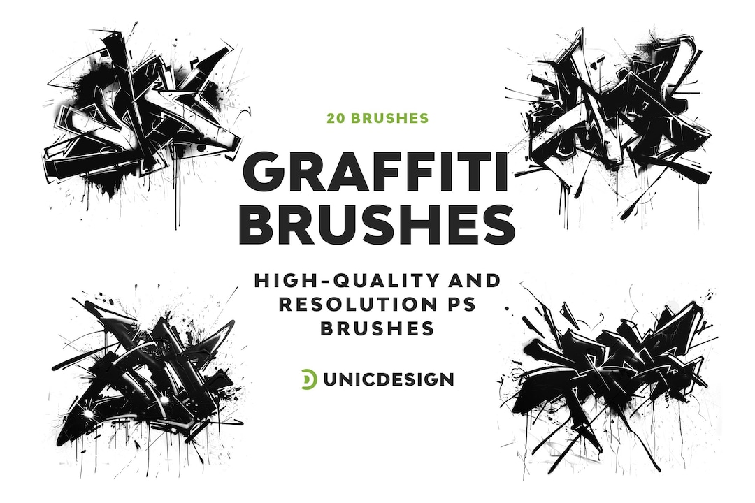 20 Graffiti Photoshop Brushes | Urban Street Art Brushes | Spray Paint ...