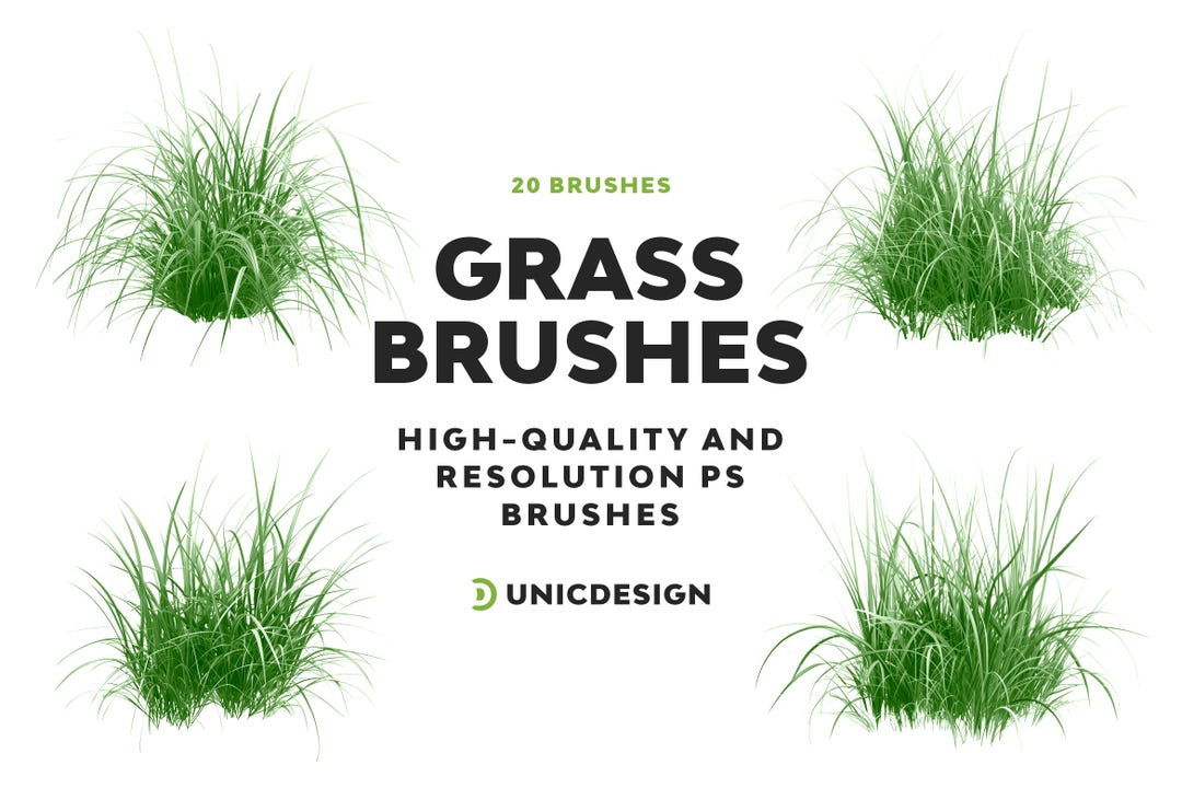 Grass Photoshop Brushes: Realistic Foliage Textures for Landscapes - Etsy