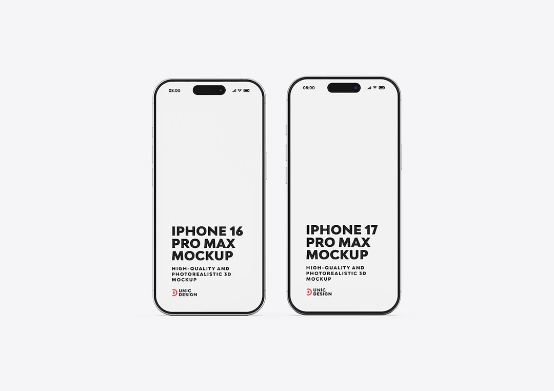 Realistic iPhone Mockup Set: UI UX Showcase PSD Templates - Etsy