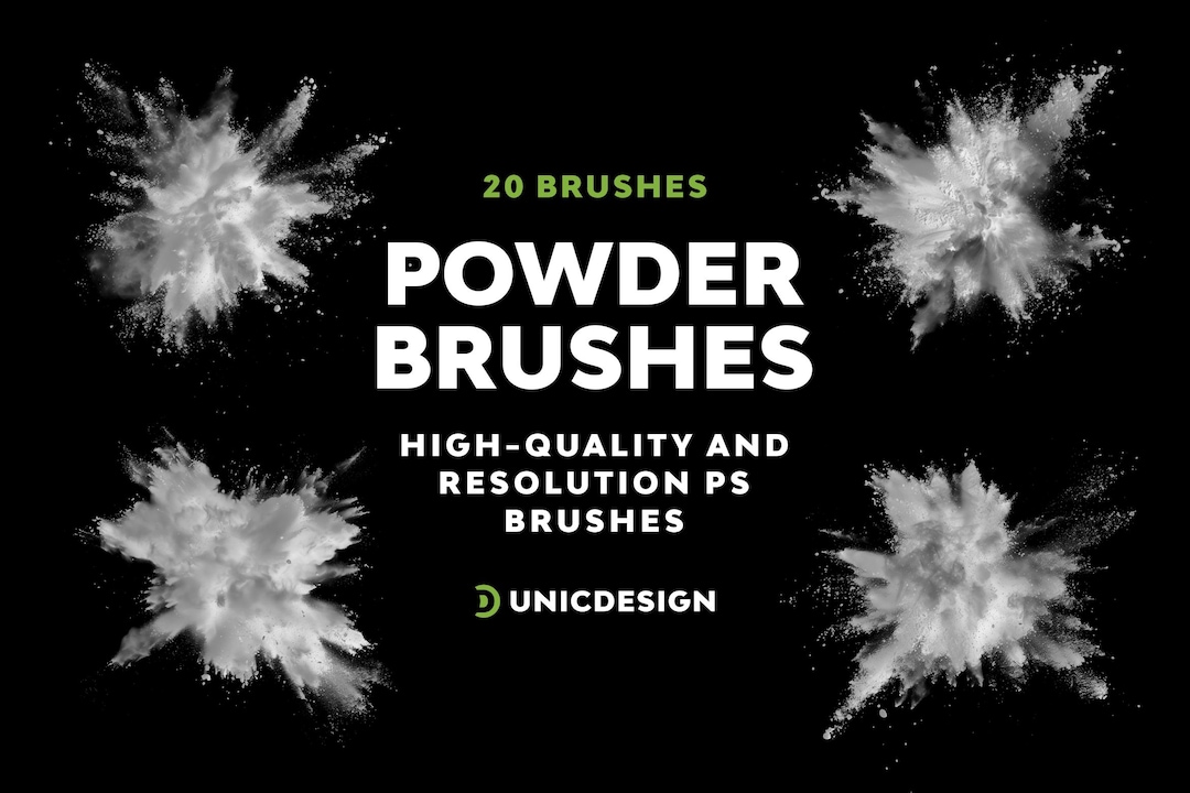20 High-res Powder Explosion Photoshop Brushes: Dust & Smoke Effects ...