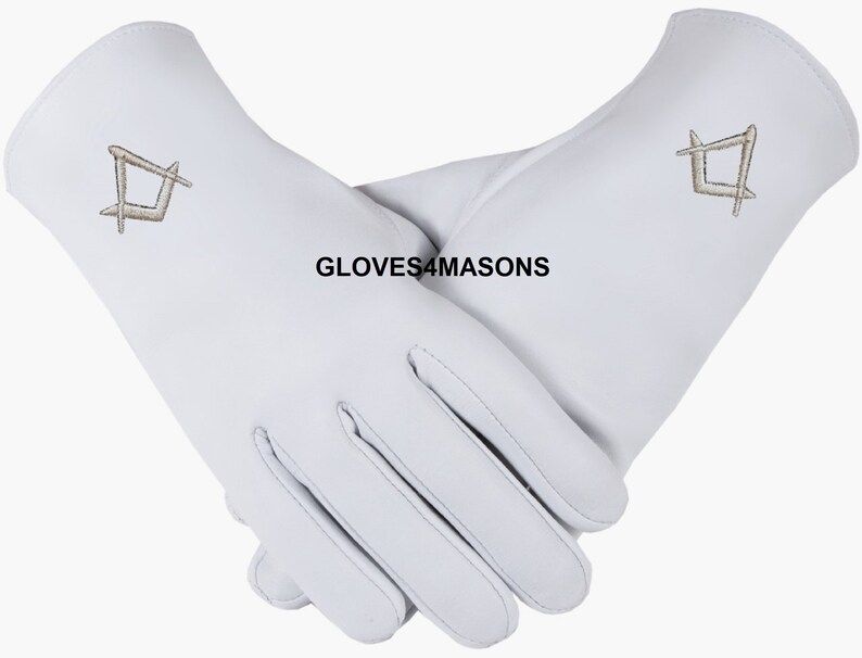 Freemasons Masonic Real Kid Leather Gloves in Silver S&C - Etsy