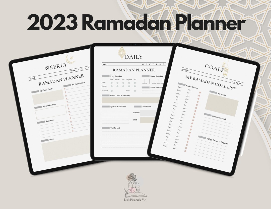2023 Ramadan Planner Ramadan Good Deeds Tracker Beige - Etsy