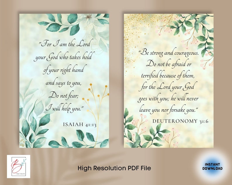 Daily Inspiration Scripture Cards, Bible Verse Cards, Printable ...