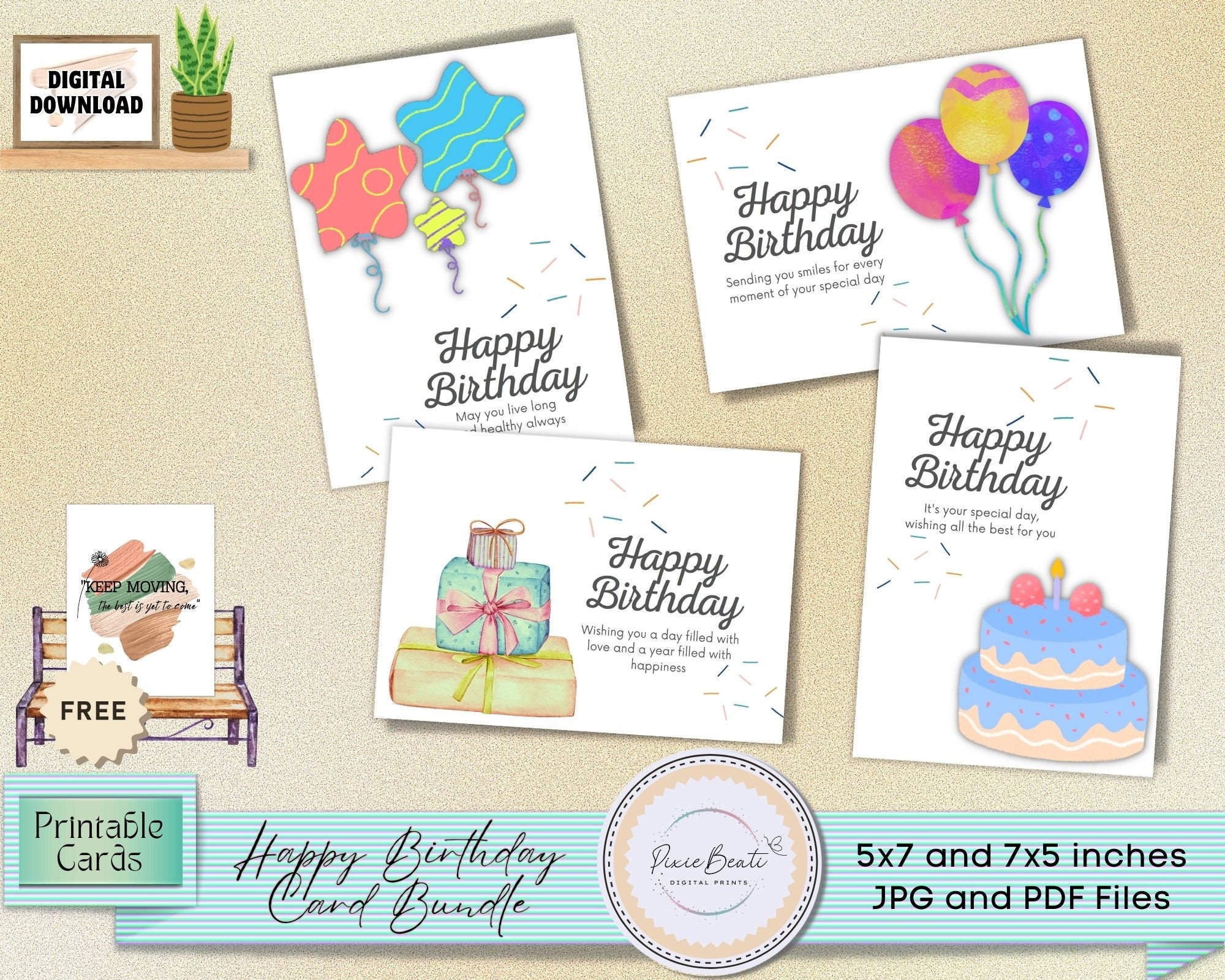 Happy Birthday Card Bundle | Birthday Card Printable for Kids ...
