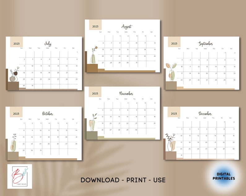 Planner/calendar 2023 Minimalist Monthly Planner Monthly Calendar ...