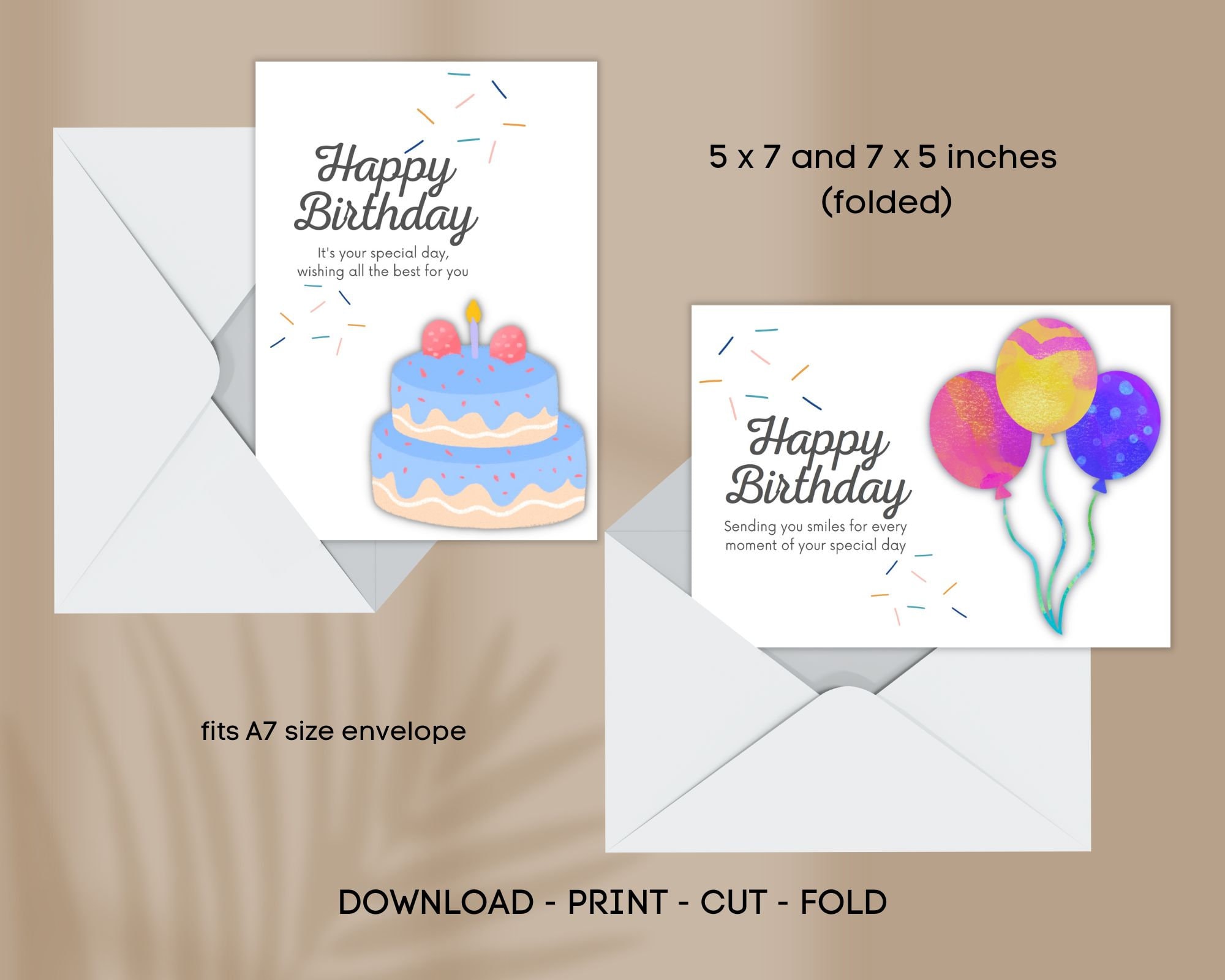 Happy Birthday Card Bundle | Birthday Card Printable for Kids ...