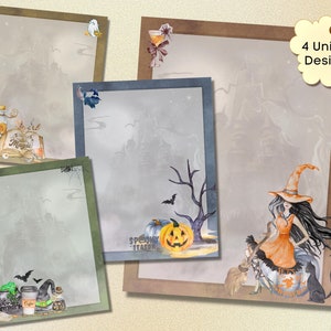 Cute and Creepy Printable Halloween Stationery, Spooky Stationery ...