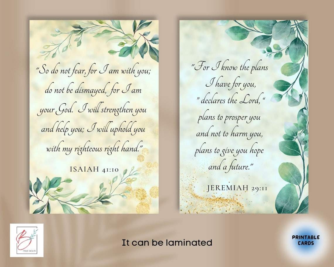 Daily Inspiration Scripture Cards, Bible Verse Cards, Printable ...