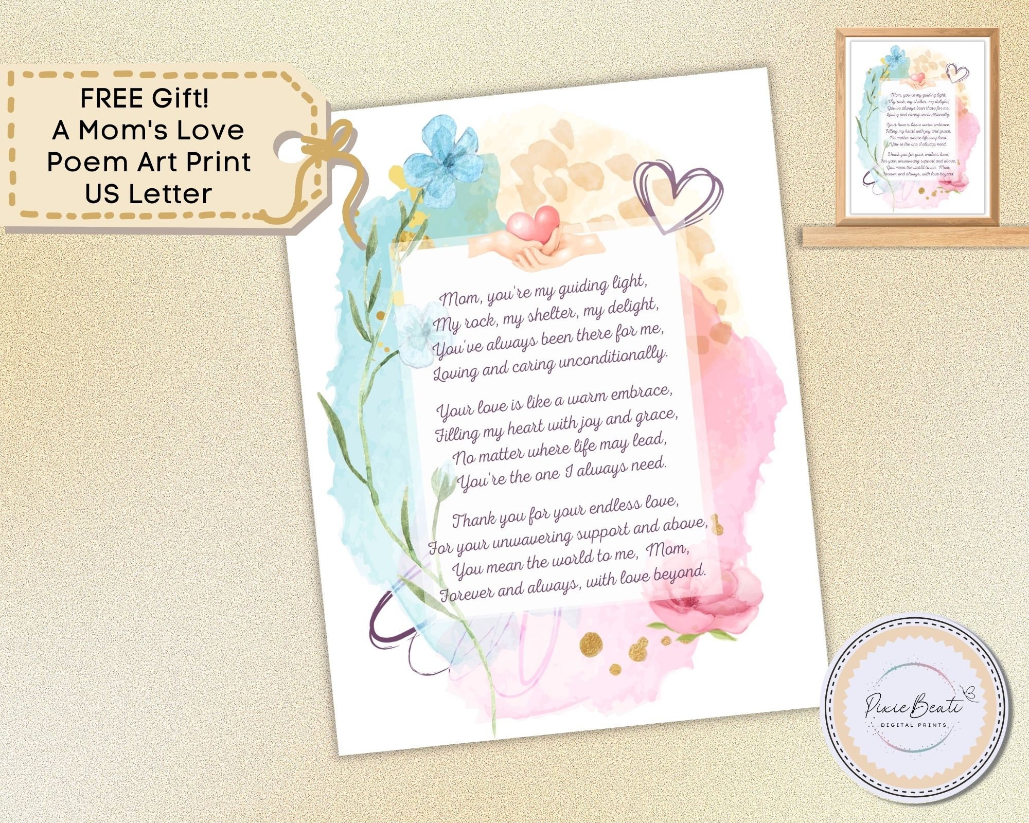 Thank You Mom Card, Mother's Day Card Printable, Printable Cards Mother ...