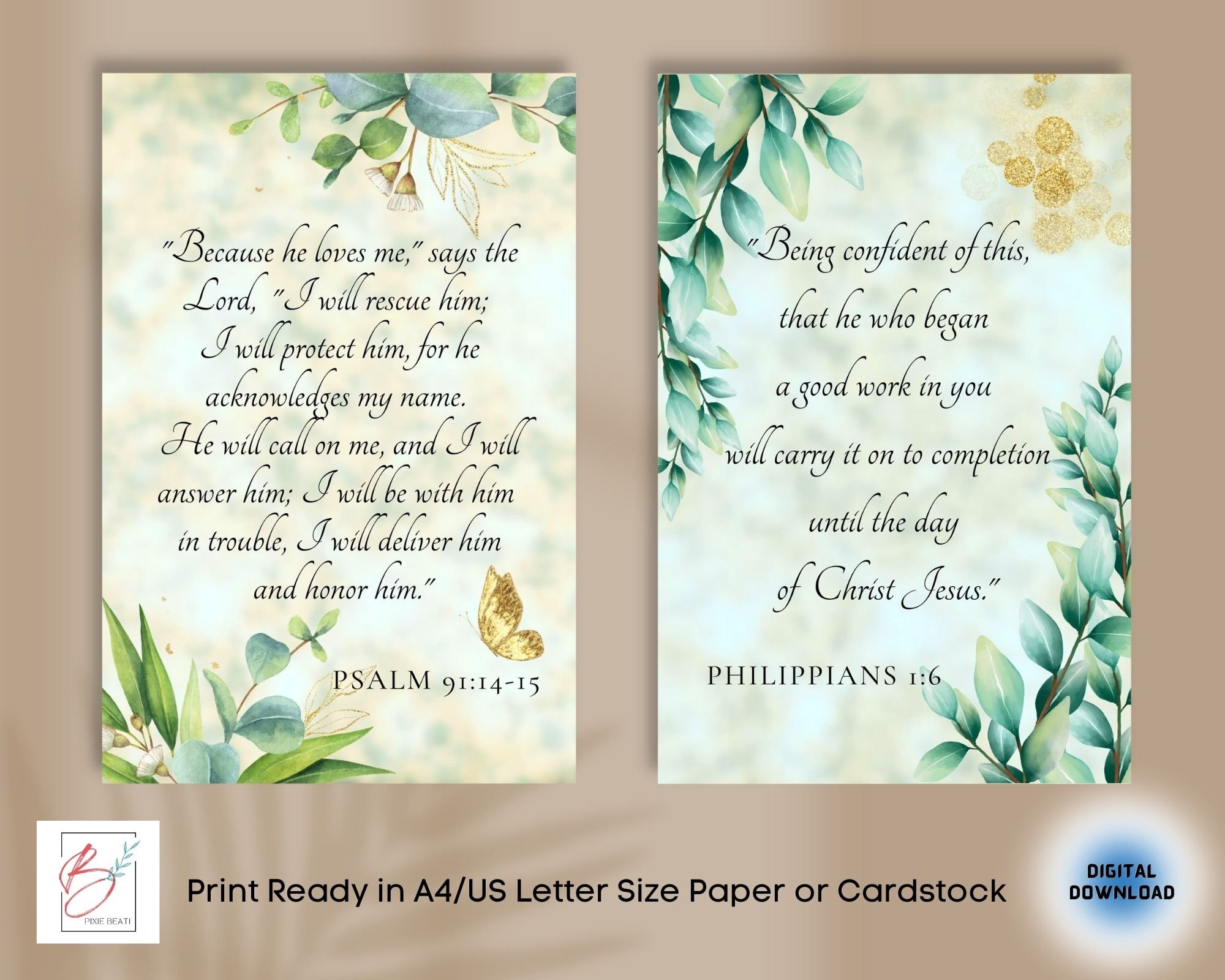 Daily Inspiration Scripture Cards, Bible Verse Cards, Printable ...
