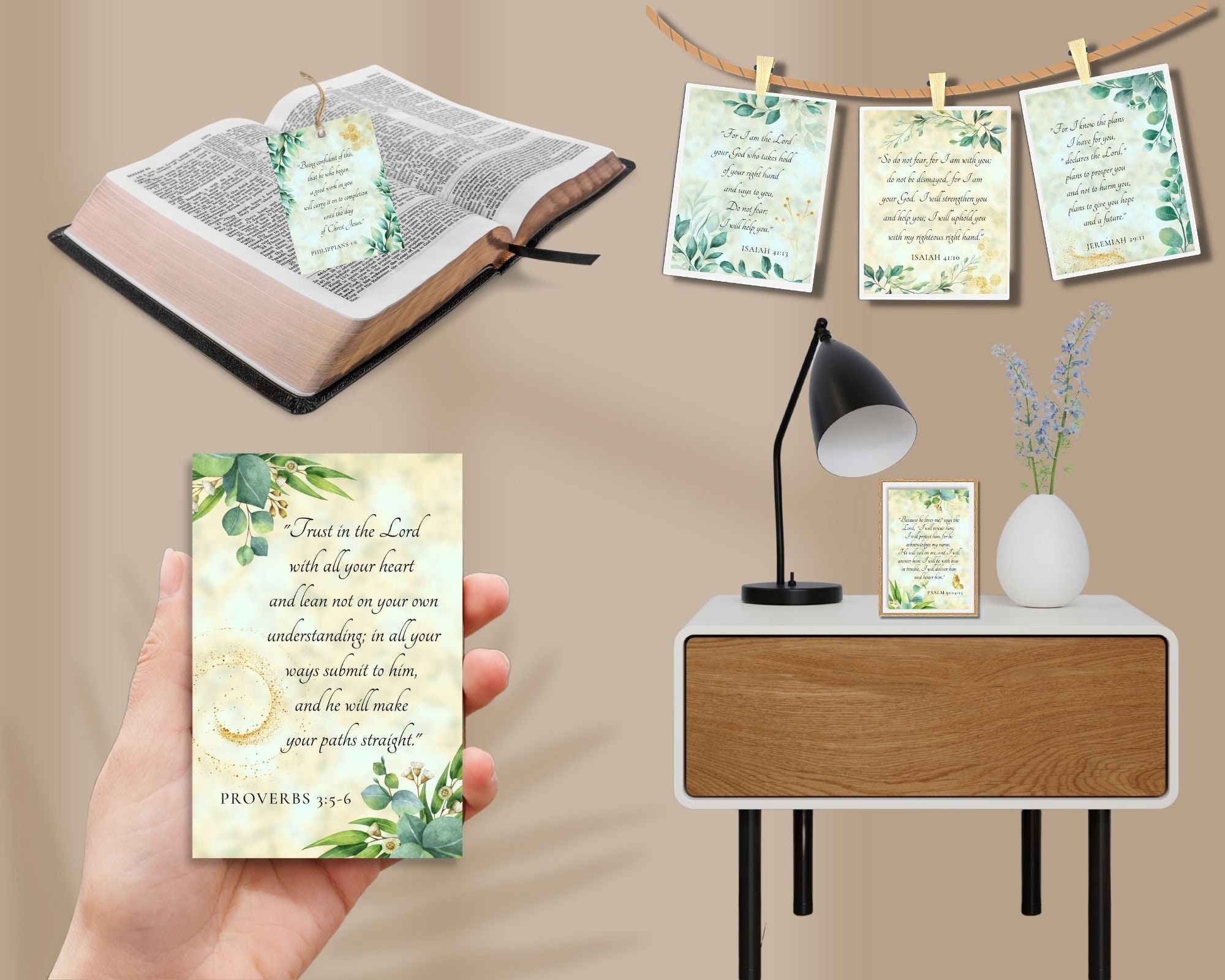 Daily Inspiration Scripture Cards, Bible Verse Cards, Printable ...
