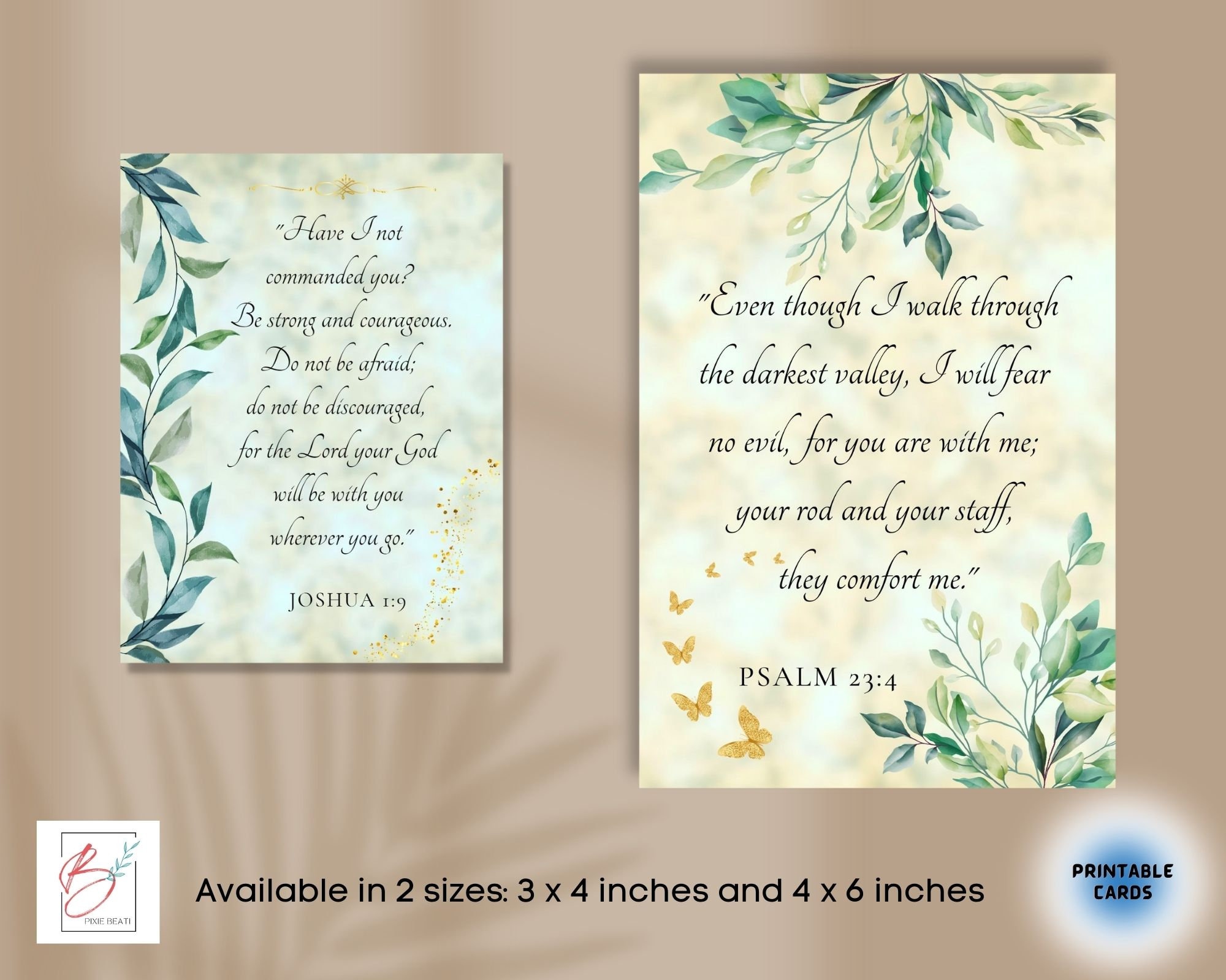 Daily Inspiration Scripture Cards, Bible Verse Cards, Printable ...