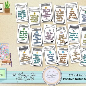 Mason Jar Kids Affirmation Cards: Printable Lunchbox Notes (PDF) - Etsy